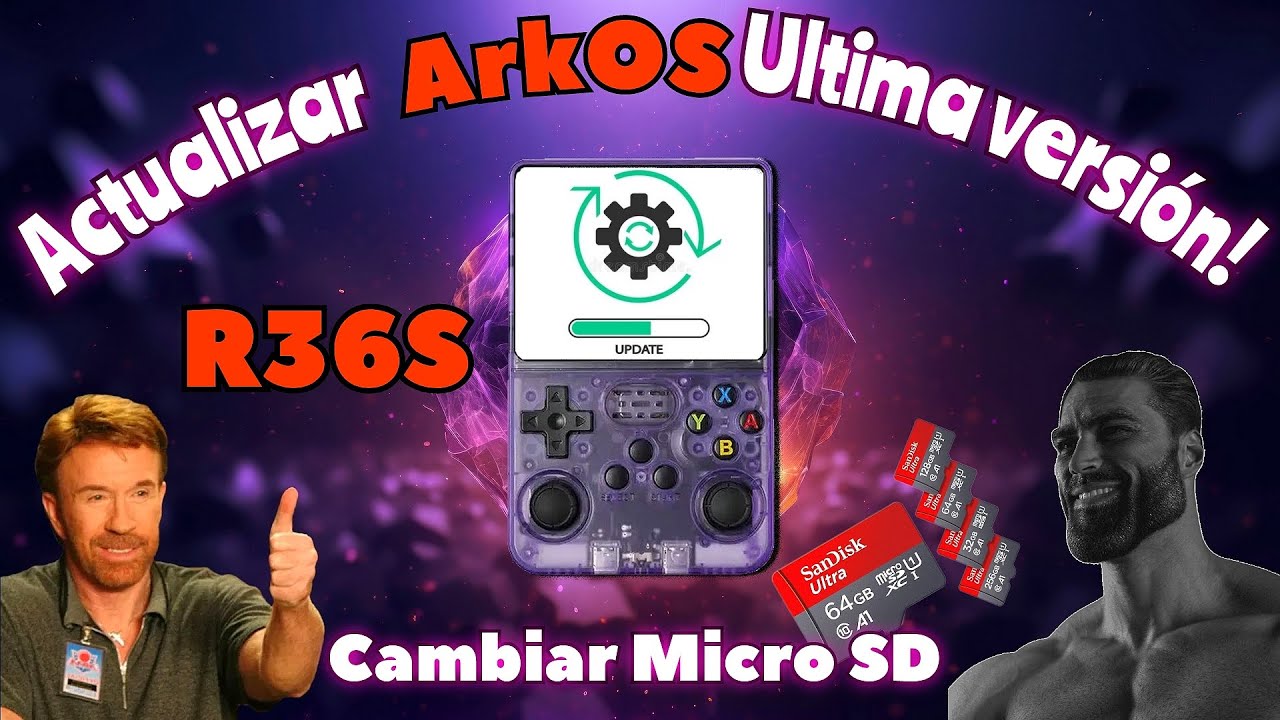 Como Instalar o Actualizar ARKOS para la Consola R36S🔥💯 Cambiar Micro ...