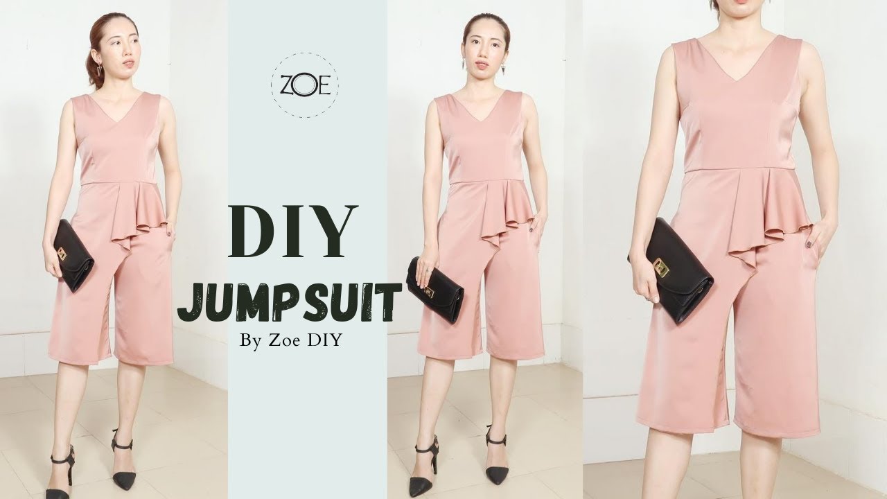 DIY Sewing Jumpsuit | Develop Basic Pattern | Zoe DIY - YouTube