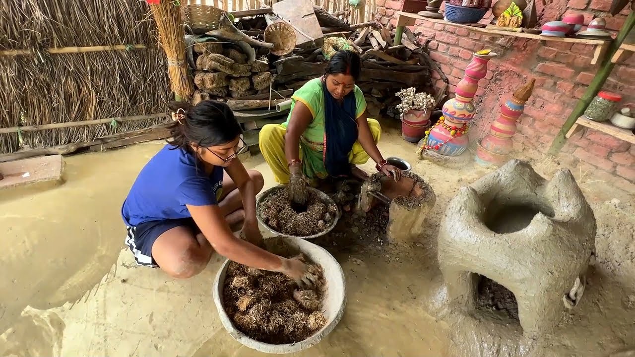 Indian desi mitti Ka chulha |mitti Ka chulha kaise banaye |mitti Ka ...