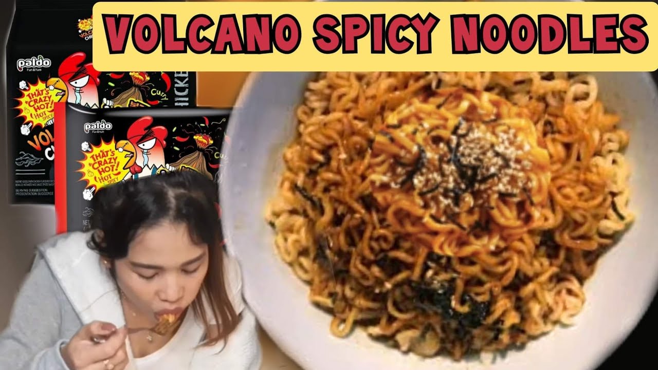 VOLCANO SPICY FIRE NOODLES | TRYING FOR THE FIRST TIME - YouTube
