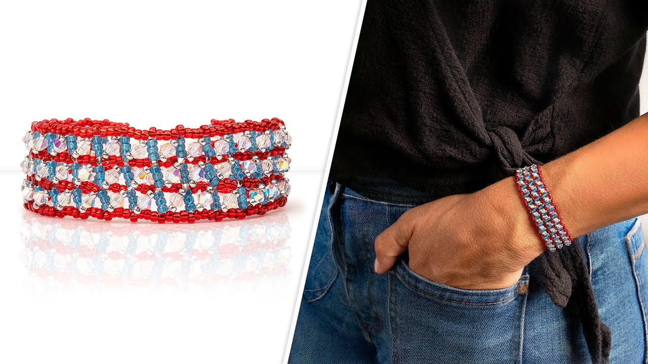 Freedom Bracelet - DIY Jewelry Making Tutorial by PotomacBeads - YouTube