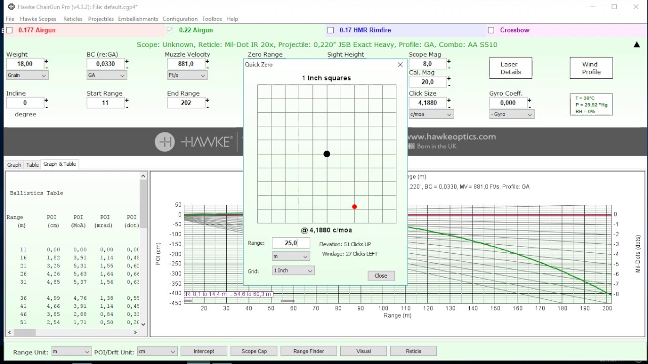 Chairgun pro bullet drop target papers - YouTube