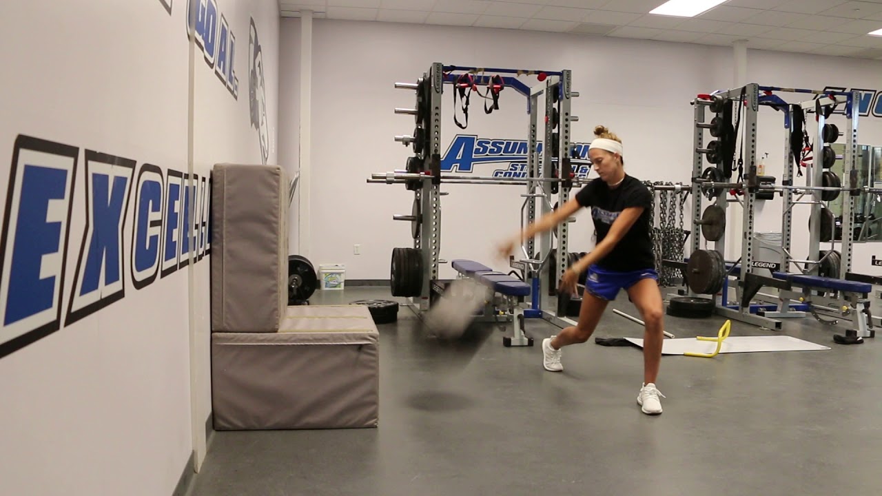 Split Squat MB Chop - YouTube