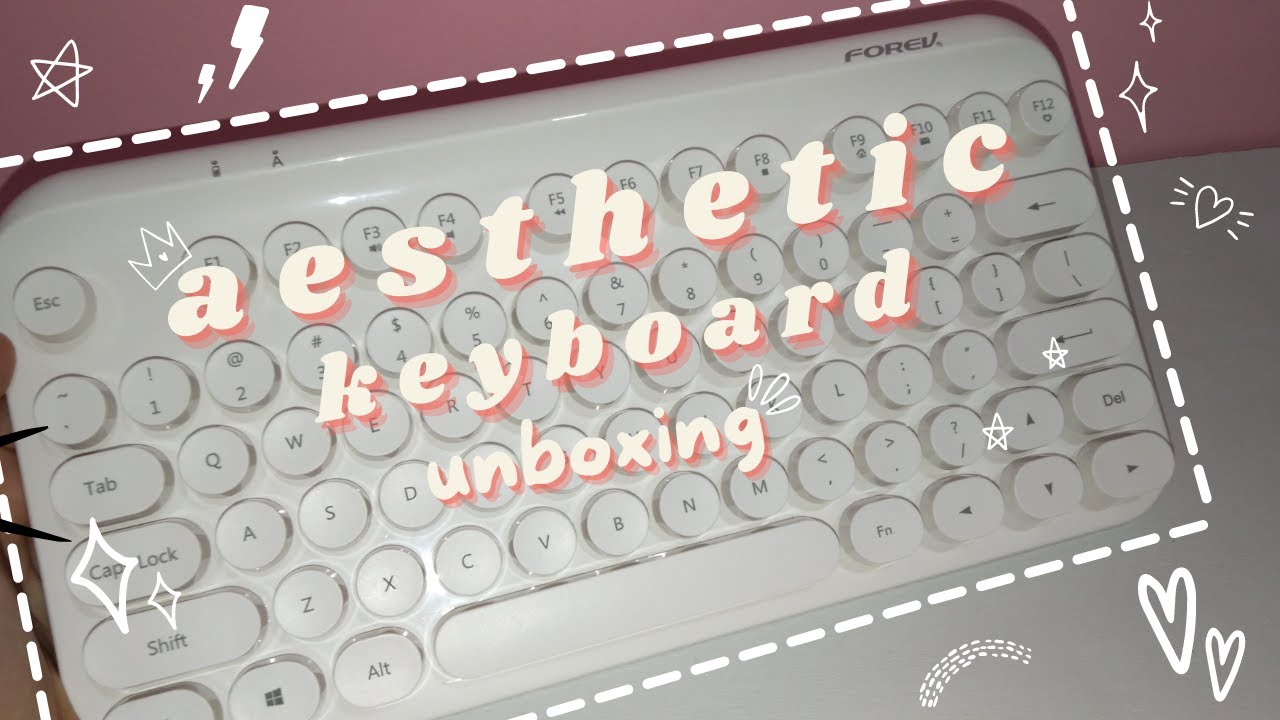 🌈 unboxing cute & aesthetic keyboard │ FOREV F-V WI8 - YouTube