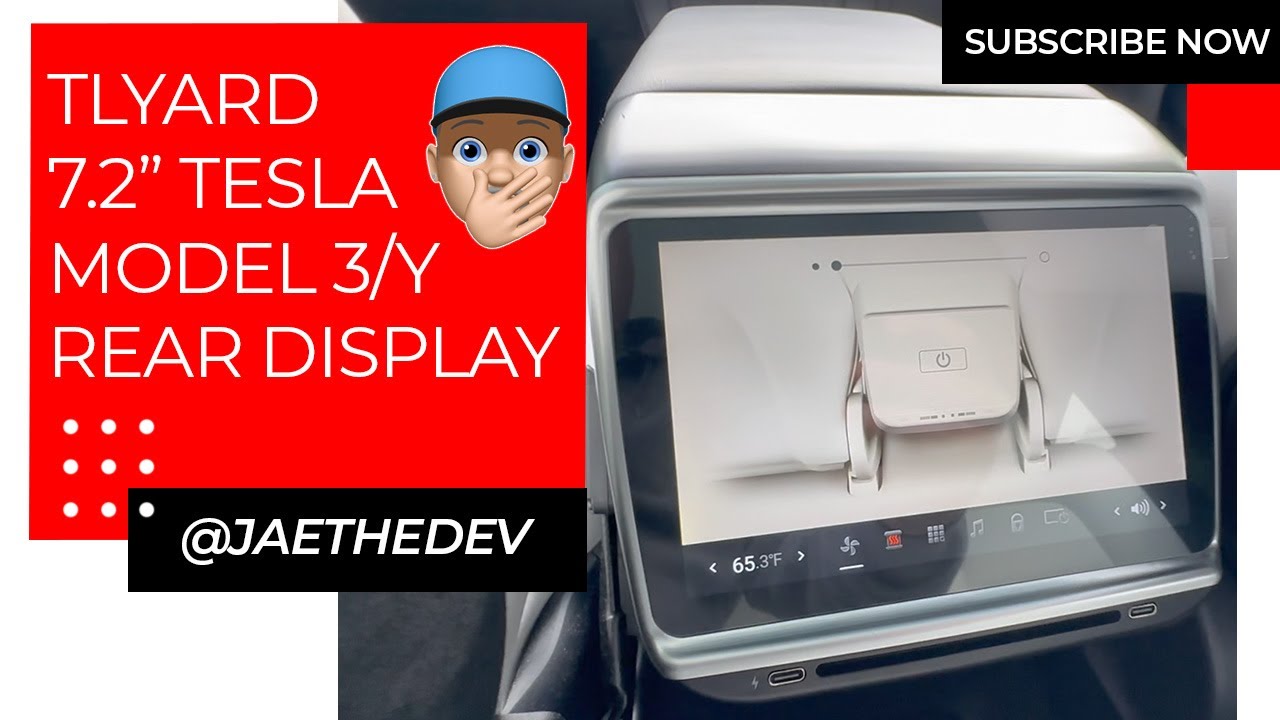 Tesla Model 3 & Y 7.2 Rear Entertainment Display - Ultimate In-Car ...