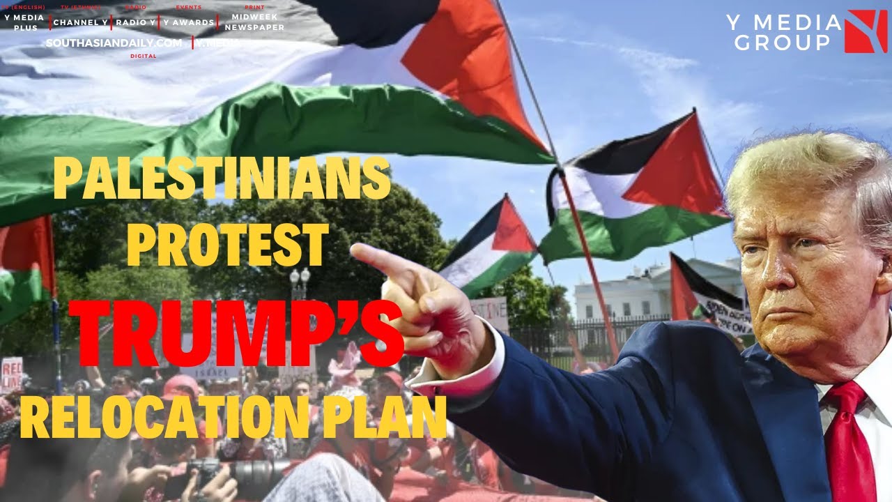 Palestinians protest against Trump's population relocation proposal ...