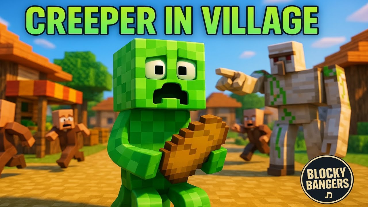 Minecraft Creeper Rap Song – “Creeper in the Village” | Funny Meme Hip ...