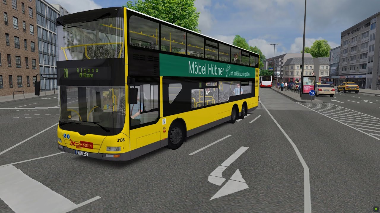 Omsi 2: A DL05 takes a trip around Hamburg on the line 20 - YouTube