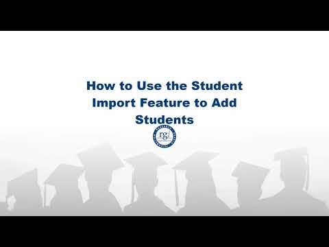How to Use the Student Import Feature to Add Students - YouTube