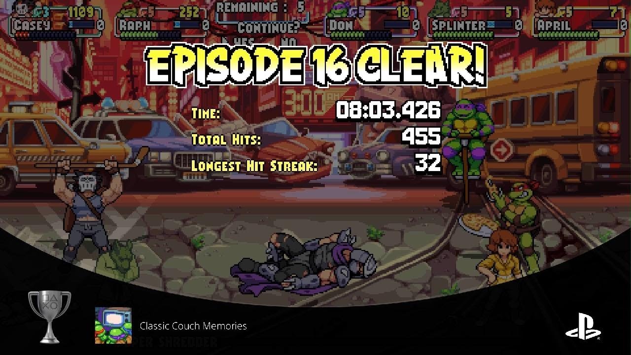 Teenage Mutant Ninja Turtles: Shredder's Revenge Classic Couch Memories ...
