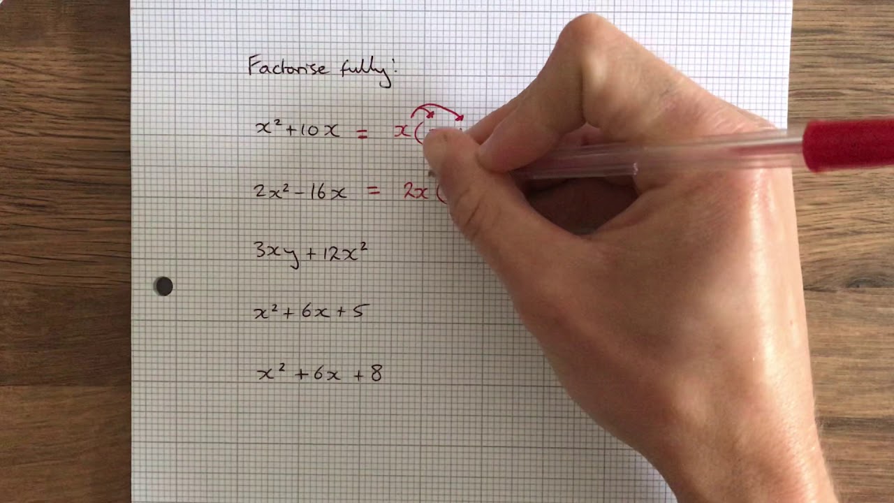 Factorising Quadratics into Single and Double Brackets - YouTube