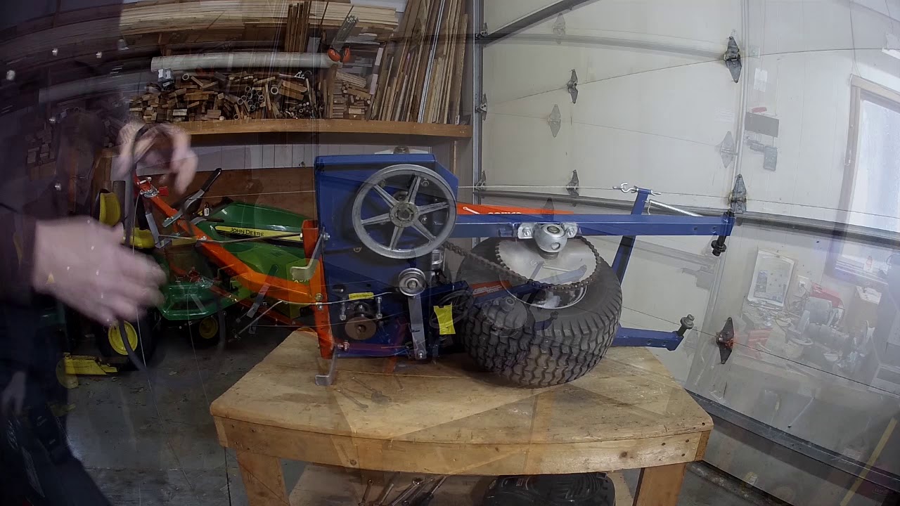 Engine replacement on PowerTow 40EZ airplane tug - YouTube