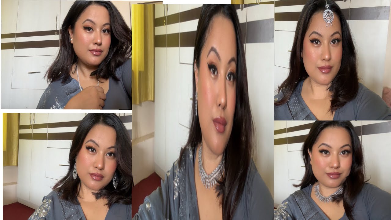 Nepali party makeover// Full face makeup//accessories styling - YouTube