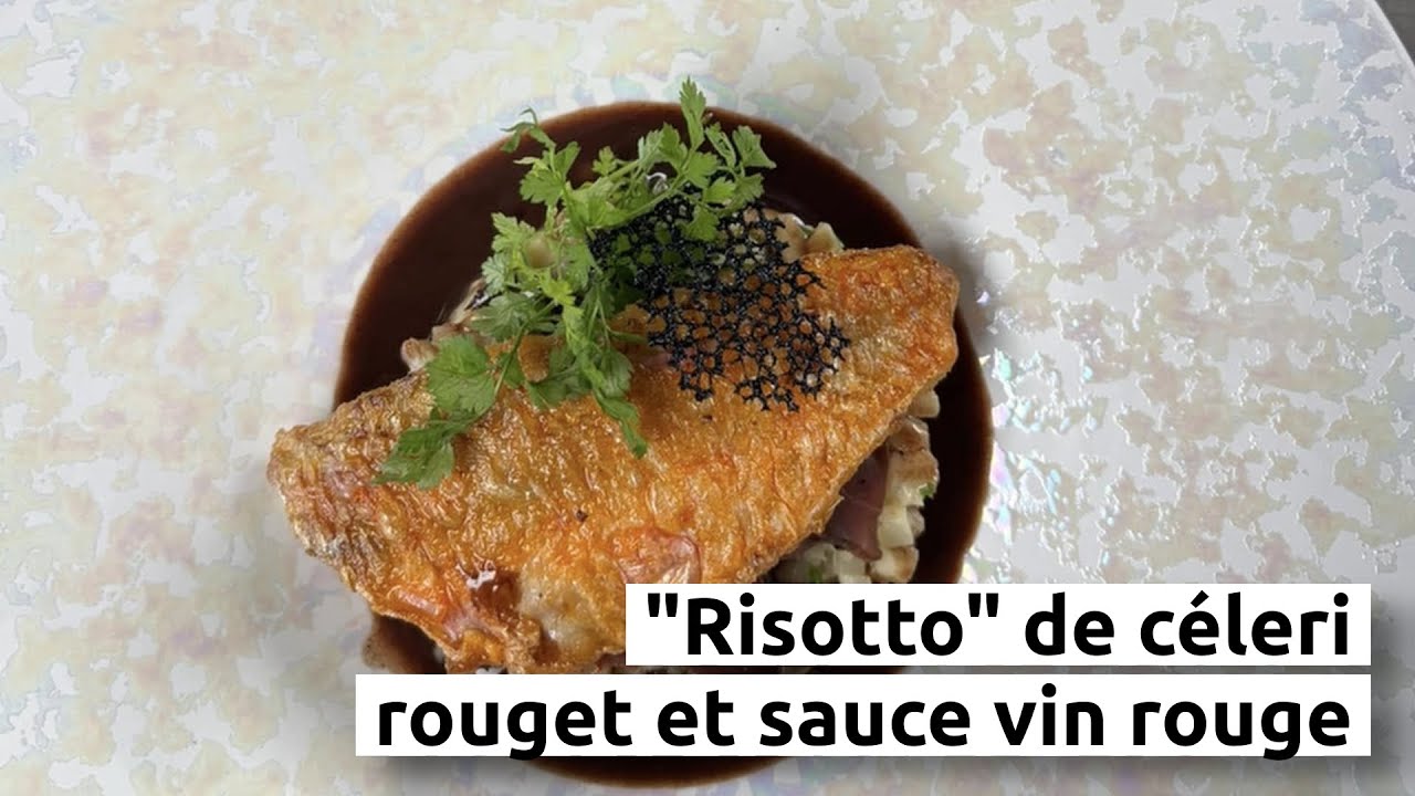 "Risotto" de céleri, rouget et sauce vin rouge - YouTube