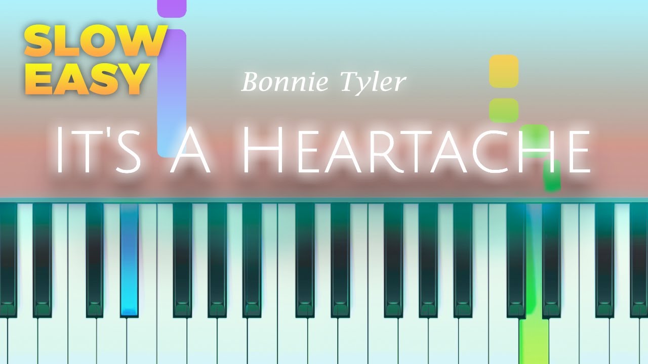 Bonnie Tyler - It's A Heartache - SLOW EASY Piano TUTORIAL by Piano Fun ...