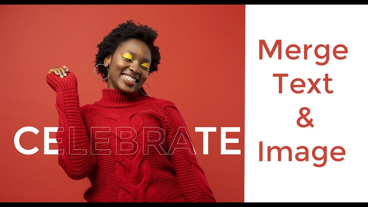 How to Merge text & image in Adobe Photoshop - 2024 - YouTube