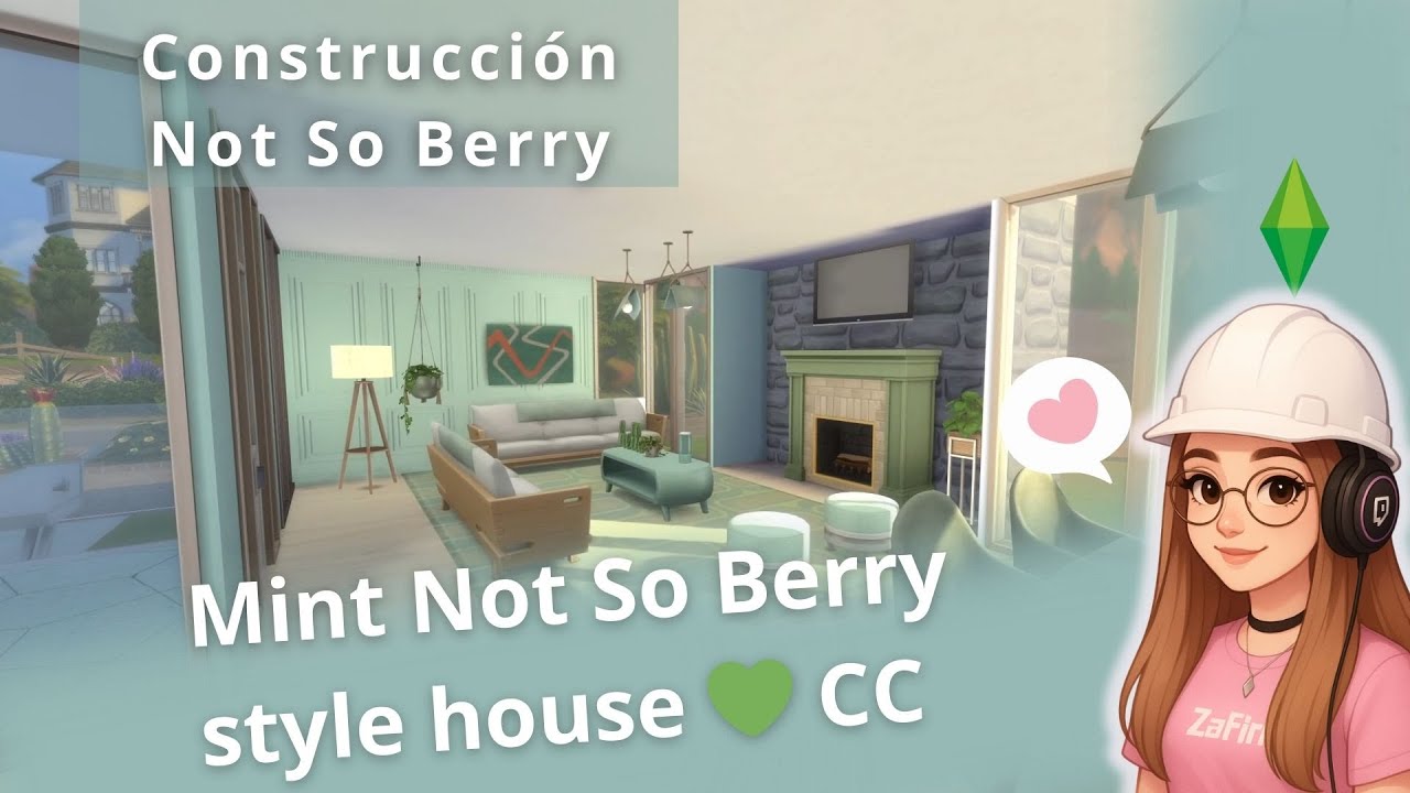 🏡 Casa Not So Berry Menta | Mint Not So Berry House 💚 | CC Build - YouTube