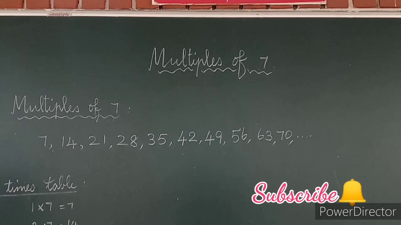 Multiples of 7 in English - YouTube