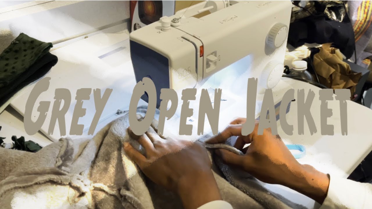 Falling In Love With Sewing!!! Grey Open Jacket - YouTube