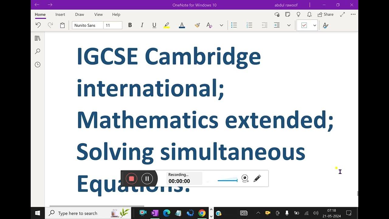 IGCSE Cambridge international Mathematics extended : - ( Solving ...
