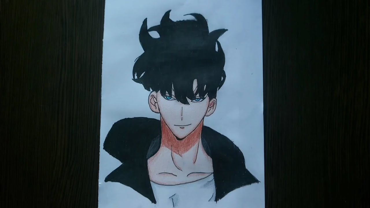 Follow This Tutorial to Draw Sung Jinwoo from Solo Leveling Anime - YouTube
