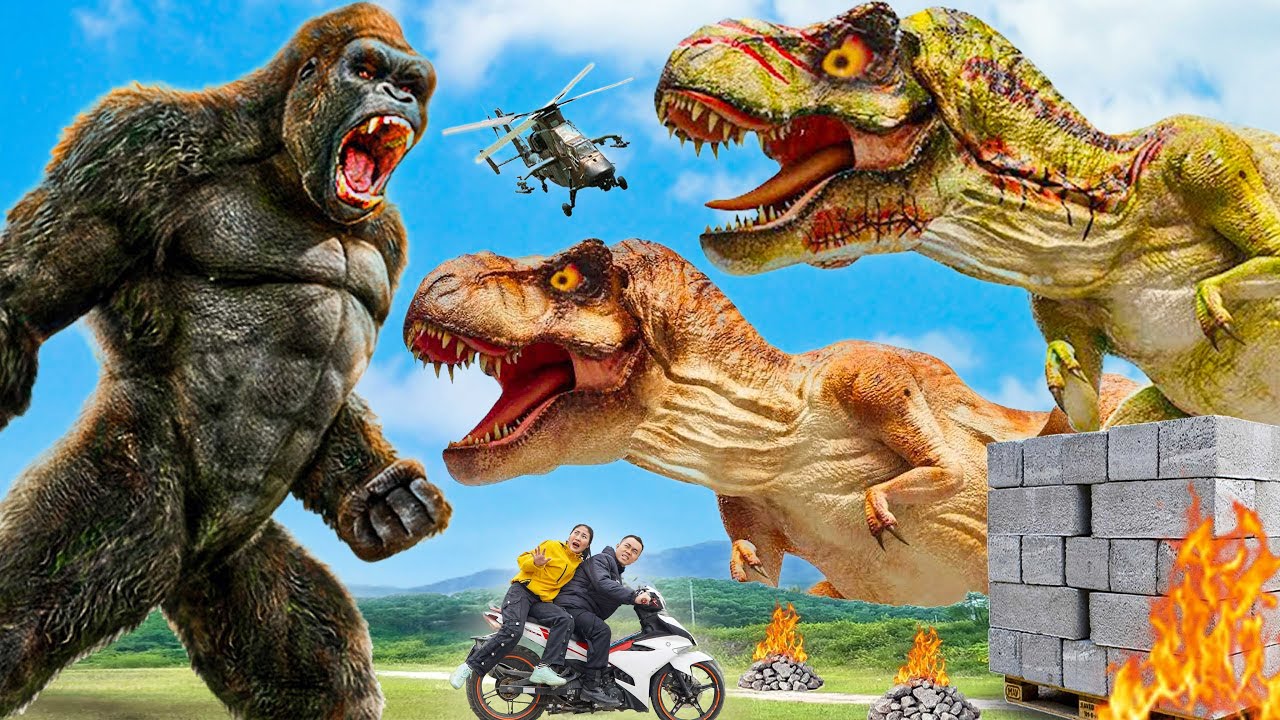 Loose T-rex Chase | T-rex Vs Indominus Rex | Jurassic World Dominion In ...