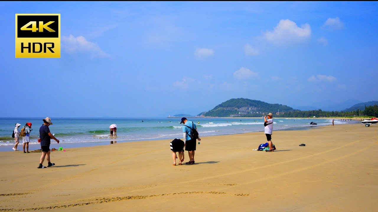 [4K HDR]Walking on the beach on the Shenzhou Peninsula in Wanning ...