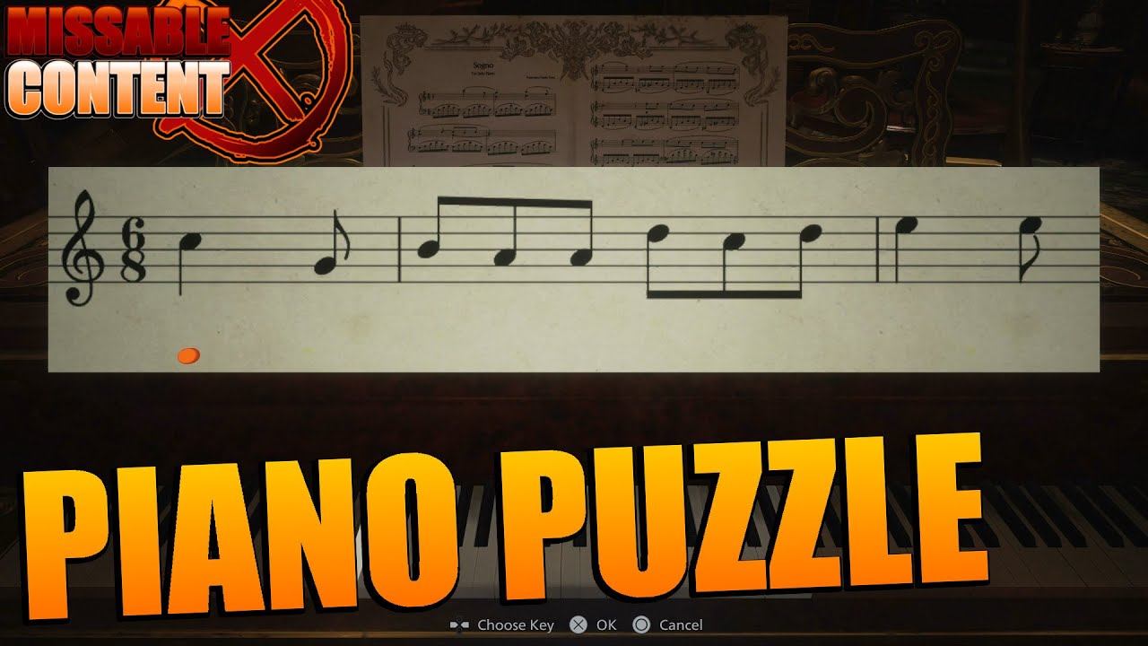 RE8 Piano Puzzle Solution | Insignia Key Location & Use Resident Evil 8 ...