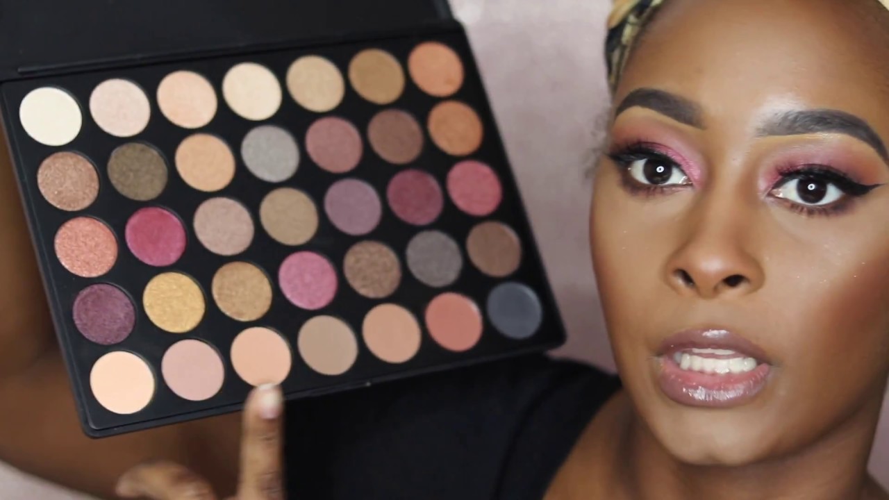 Morphe 35F Tutorial | Huda Beauty Foundation Darkskin - YouTube
