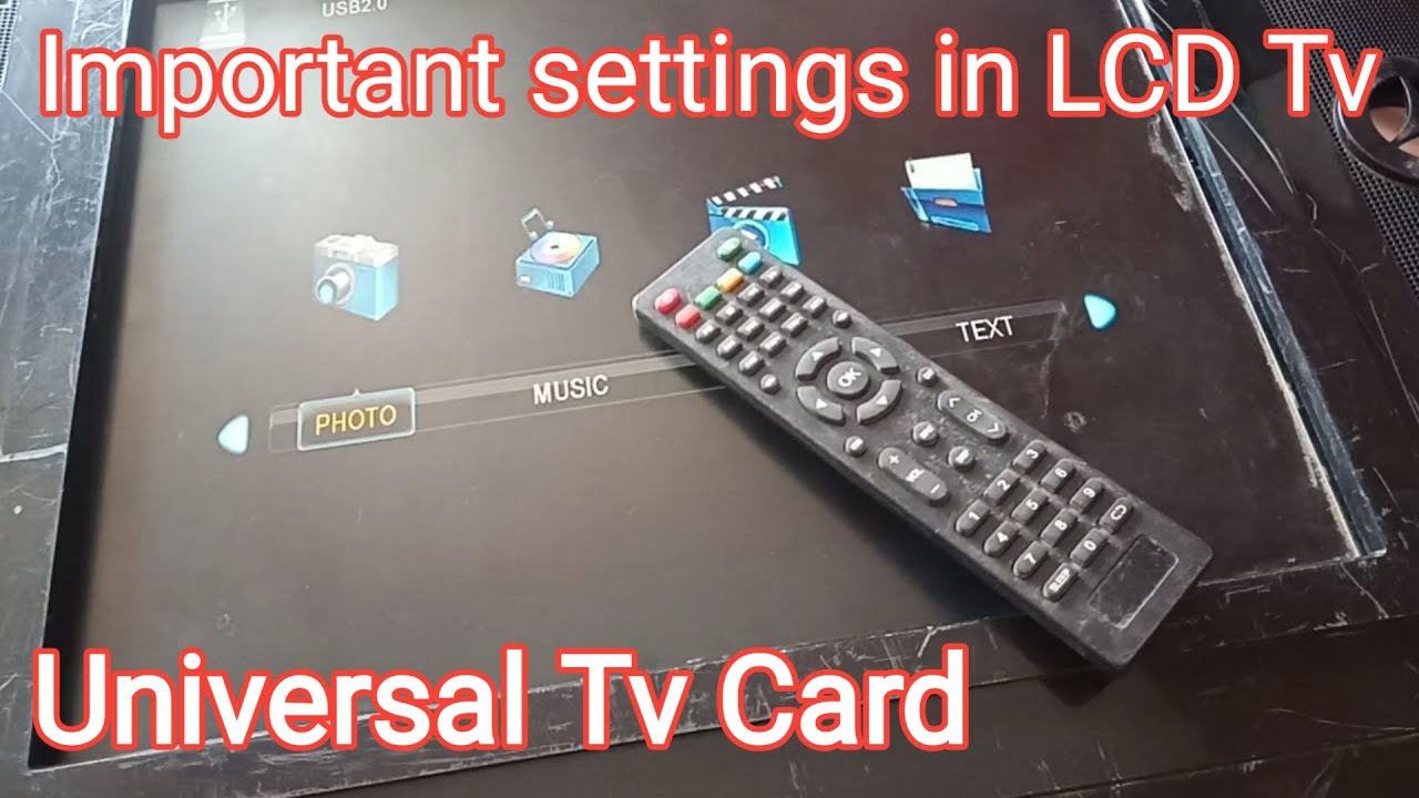 LCD LED Tv Important Settings | Universal Tv Card Settings | LCD LED TV ...