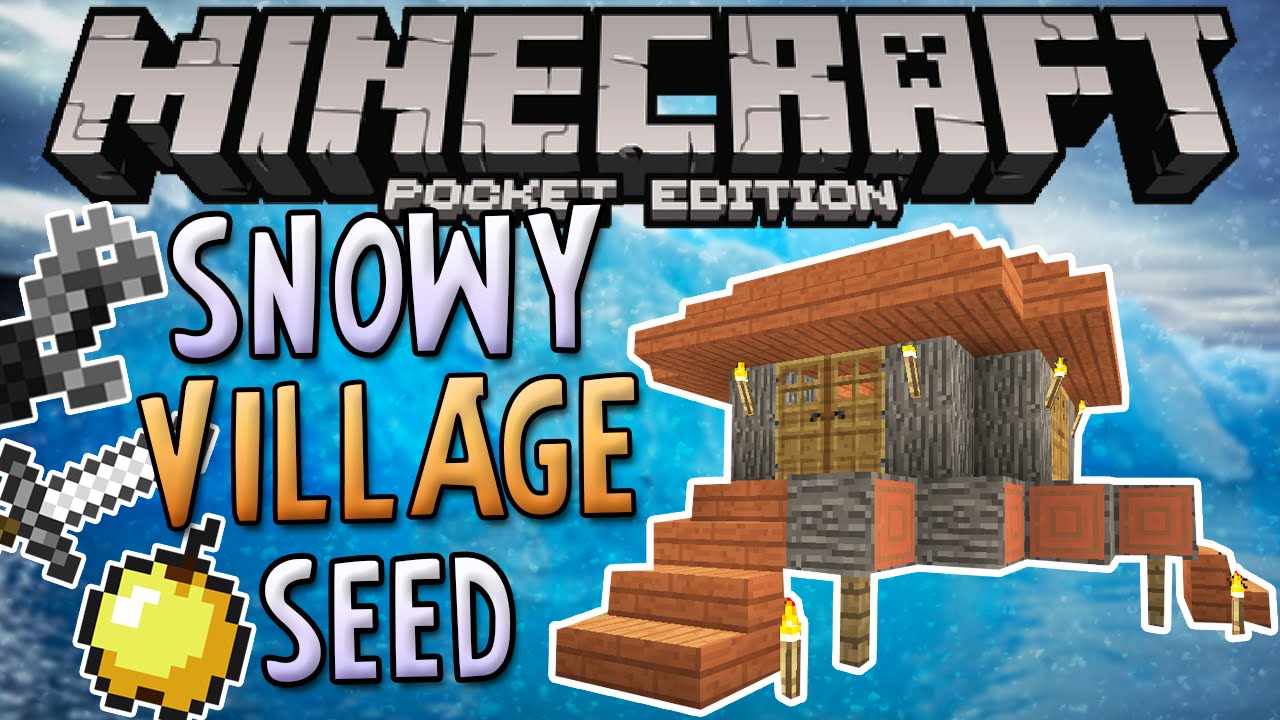 SNOWY SAVANNA VILLAGE! - Minecraft PE Triple Village Seed (Pocket ...