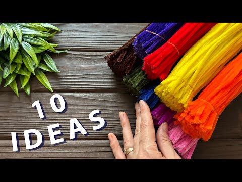 10 IDEAS 💥 Easy Ideas Chenille Pipe Cleaner Chenille Decoration Ideas
