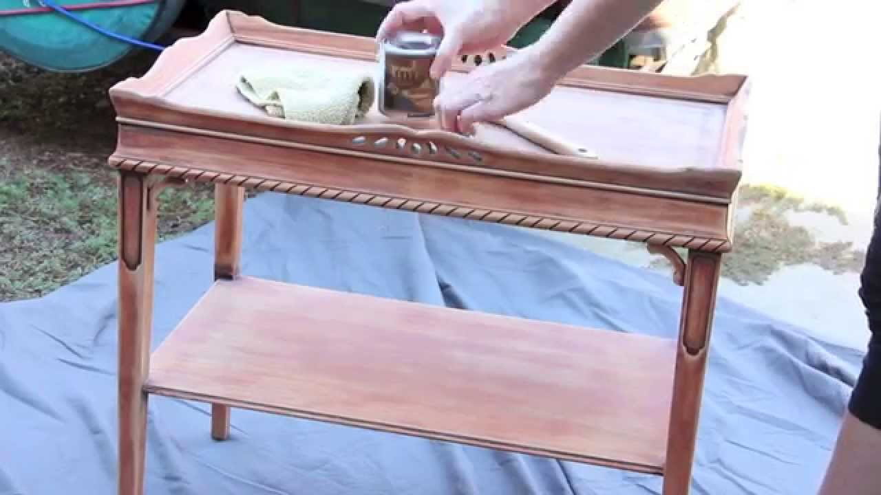 Two Ways How to Stain Wood Furniture - YouTube