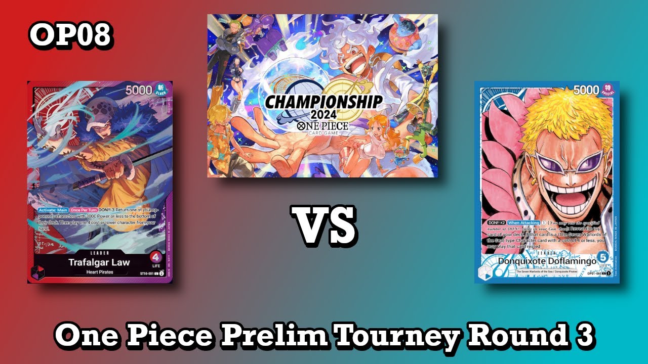(OP08) One Piece Prelim Tourney Round 3 - RP Law vs Doffy - Where ...