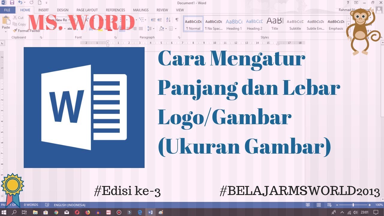 Cara Mengatur Panjang dan Lebar Logo/Gambar di Micorosft Word # ...