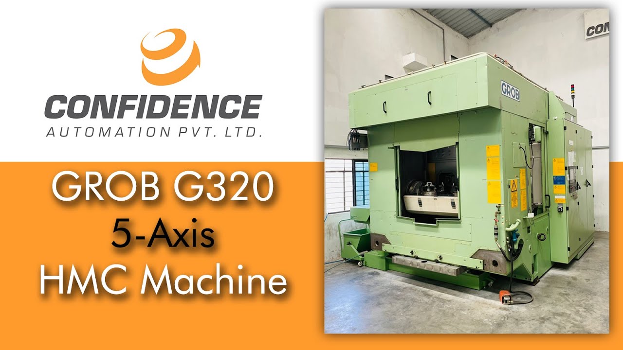 GROB G320 Twin Spindle ( 5 Axis HMC Machine) - YouTube