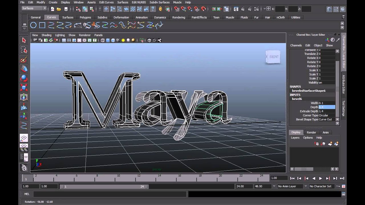 Tutoriel Autodesk Maya Les Nurbs Youtube
