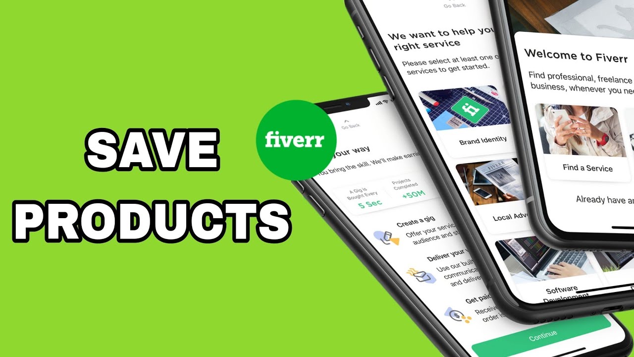 How To Save Products On Fiverr App - YouTube