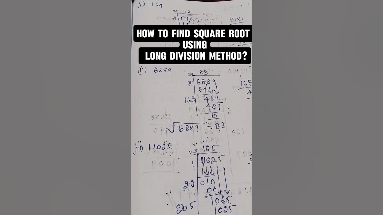 find square root using long division method#shorts #ytshorts #ytshortsvideo #simpleexplanation ...