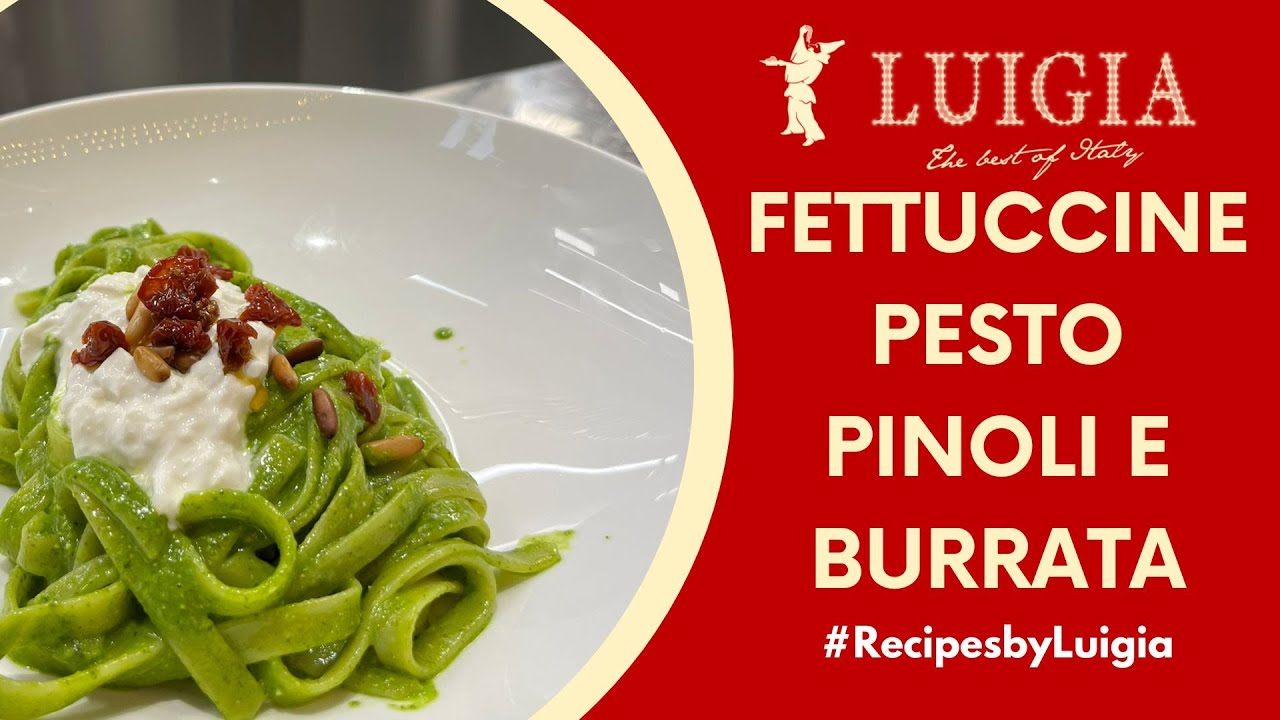 Pasta recipes : Fettuccine pesto pinoli e burrata by the chef - YouTube
