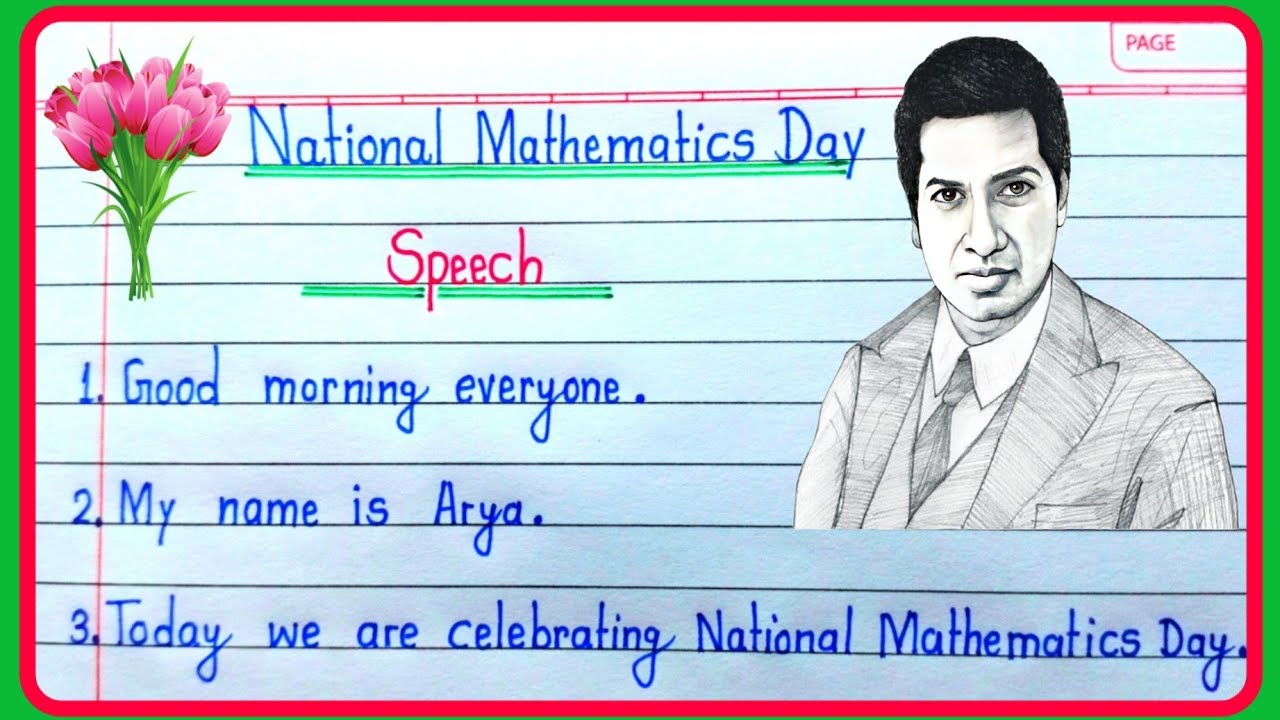 National Mathematics Day Speech In English| Speech On Mathematics Day ...