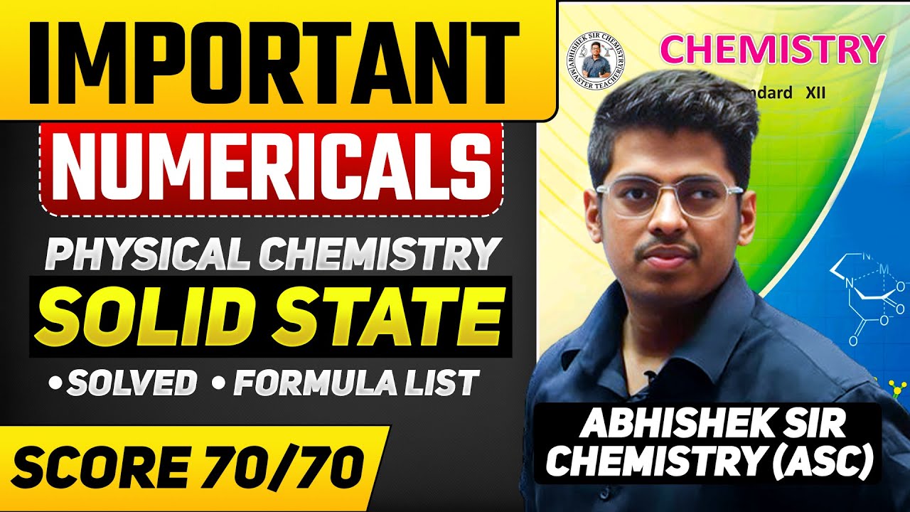 Chemistry IMP Numerical Series | Solid State | HSC Board Exam 2024 | By ...