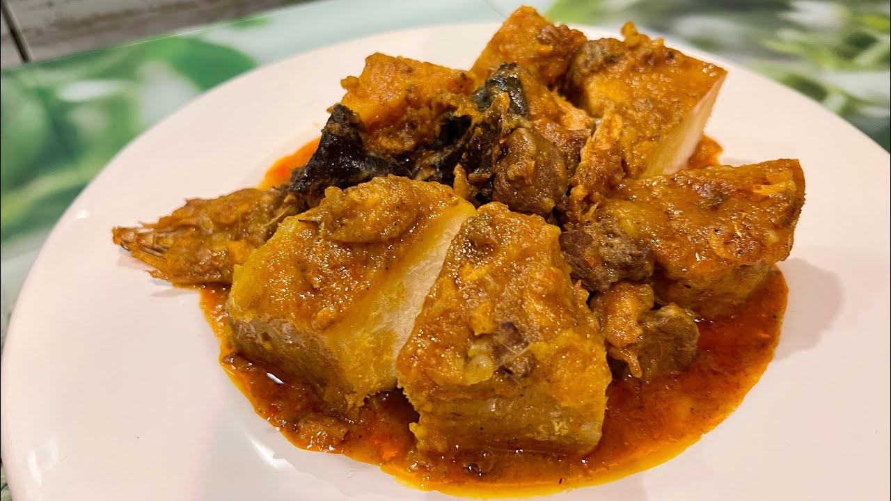 Comment cuisiner l’igname malaxée / Ragoût d’igname - YouTube