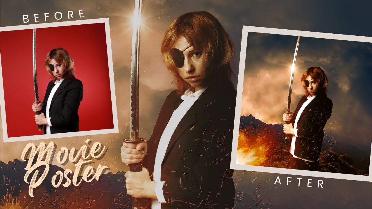 Photo Editing SO EASY - QUICKLY Make a CINEMATIC Poster - YouTube