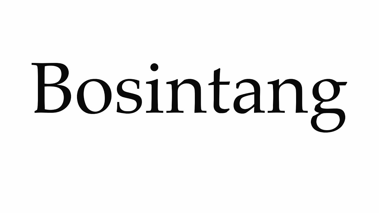 How to Pronounce Bosintang - YouTube