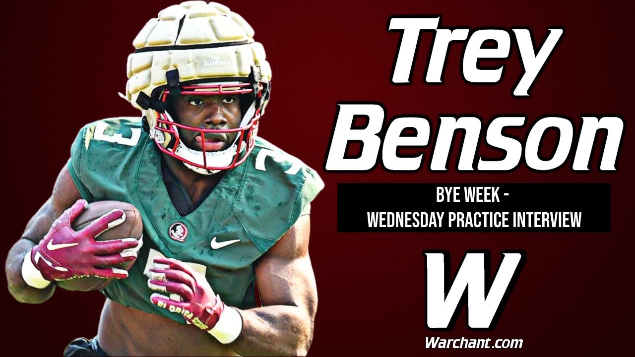 FSU Football | RB Trey Benson Florida State Bye Week Practice Interview ...