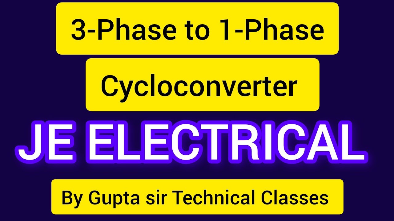 Three Phase to single phase half wave cyclo converter ,#jeelectrical ...