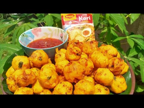 cara buat cucur bulat maggi by Kak nur@ tip cucur warna cantik - YouTube
