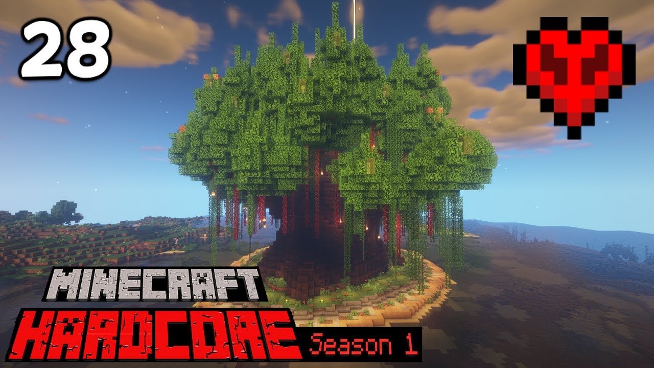 Mega Creeper Tree Complete! - Minecraft Hardcore: S1E28 - YouTube