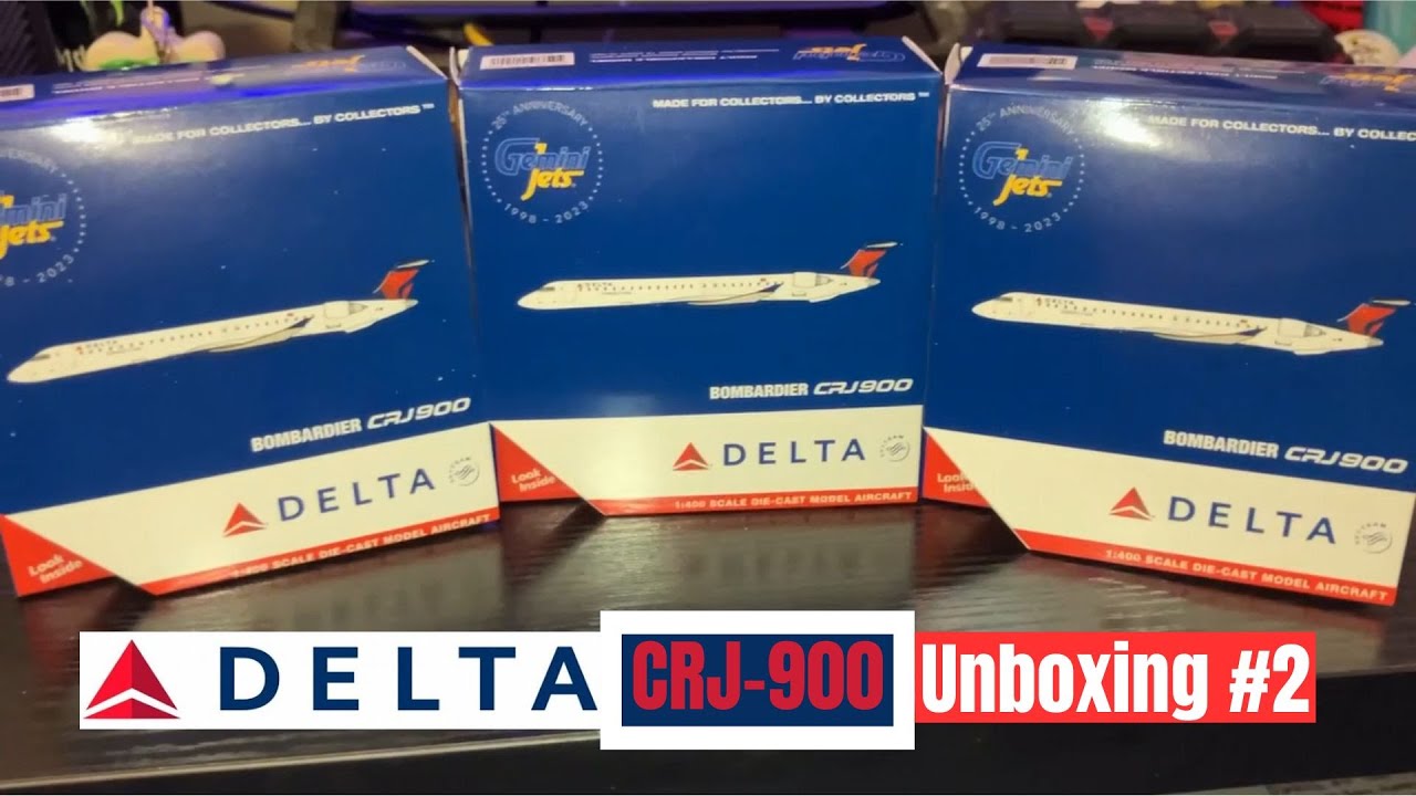 Gemini Jets 1:400 Delta Connection CRJ-900 Unboxing #2 - YouTube